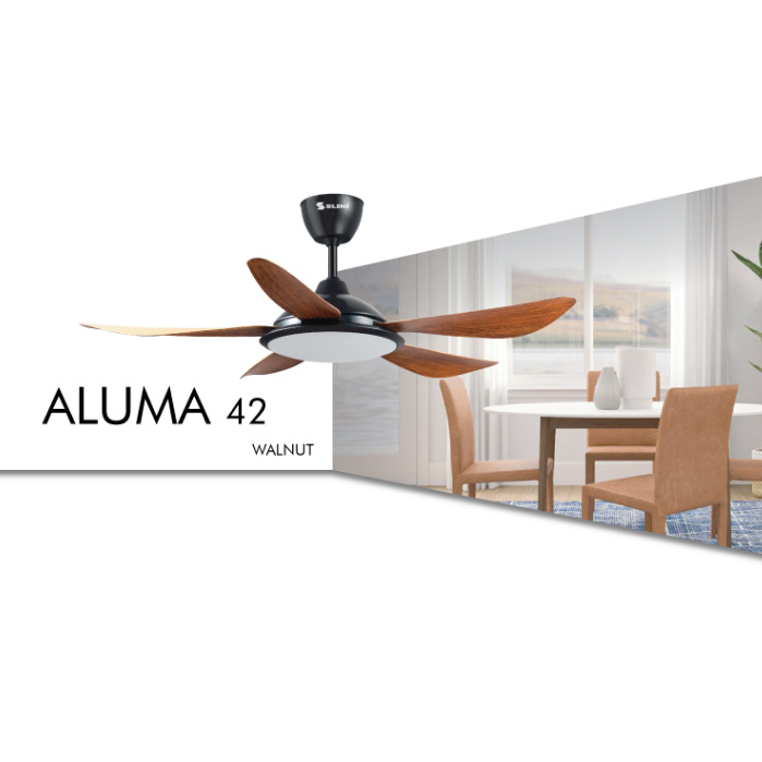 SILENZ [SIRIM] ALUMA 56"/42" 5Blades Ceiling Fan with 3C LED Light 7 ...