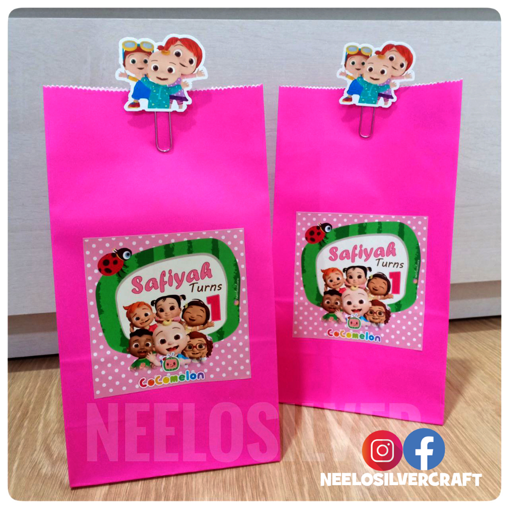 Cocomelon Goodiesbag and Deco for Birthday Party | Shopee Malaysia