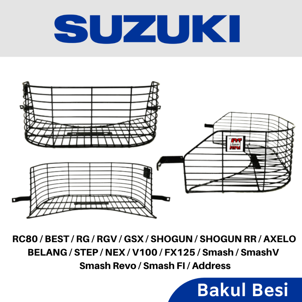 SUZUKI Basket Steel Bakul Besi Motor RC Best RG V100 Shogun Belang Step ...
