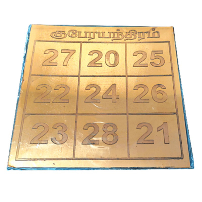 Iyarkkain Pokkisham Kubera Yantra 6×6 Inches With Dhana Akarshana ...