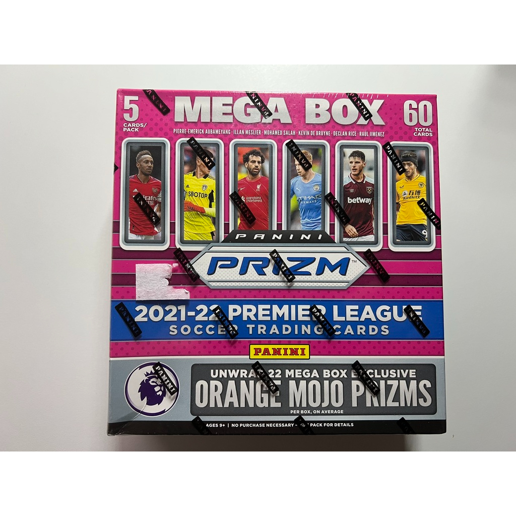 Panini PRIZM Mega Box 2021-22 Premier League Soccer Trading Cards ...