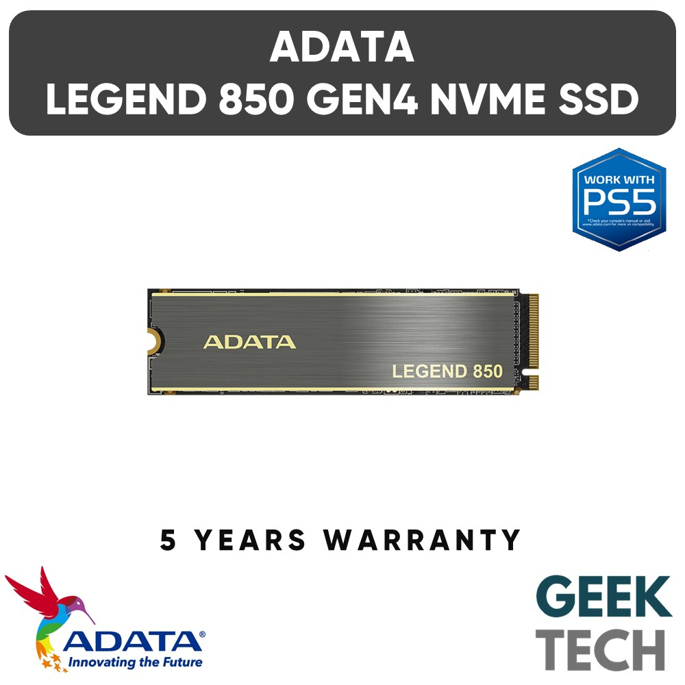 ADATA Legend 850 PCIe Gen4 NVMe SSD 512GB/1TB/2TB | Shopee Malaysia