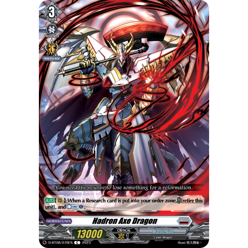 Cardfight Vanguard D-BT08/070EN Hadron Axe Dragon Brandt Gate C (English) | Shopee Malaysia