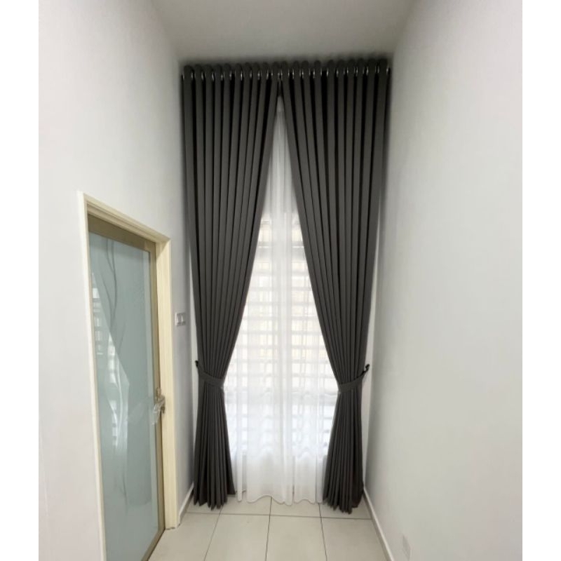 POSTAGE SEGERA!! [DARK GREY NO28] LANGSIR TEBAL 80% SUNBLOCK | Shopee ...