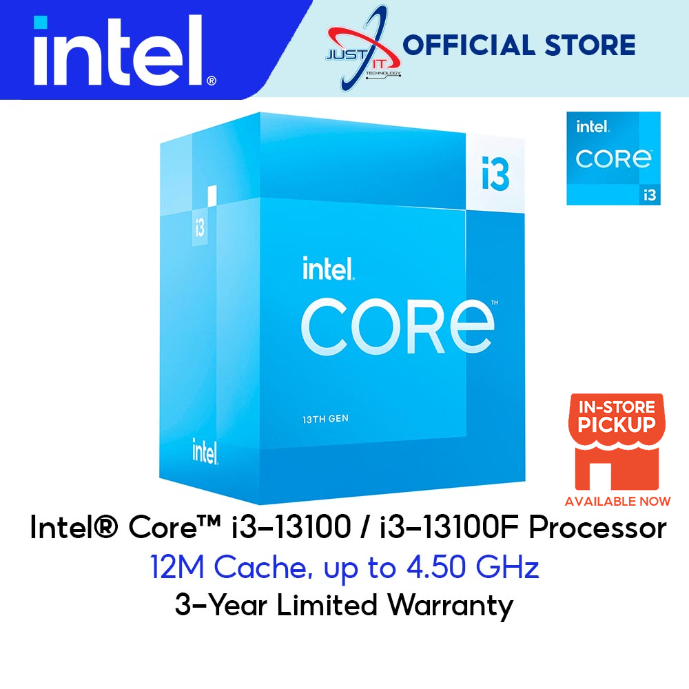 INTEL I3-13100F / i3-13100 3.4GHZ 12MB CACHE LGA1700 PROCESSOR | Shopee ...