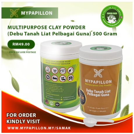 Samak Sertu - Debu Tanah Liat Pelbagai Guna - 500 Gram | Shopee Malaysia