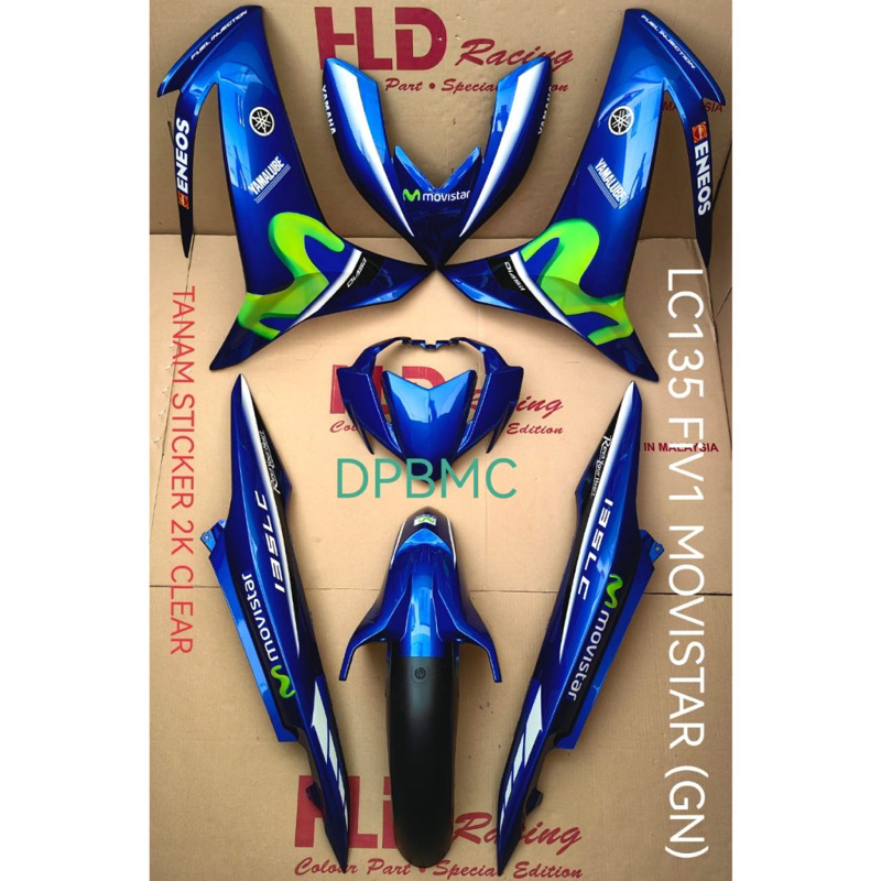 YAMAHA 135LC FI V8 MOVISTAR 2017 2018 Body Cover Set Coverset Movistar ...