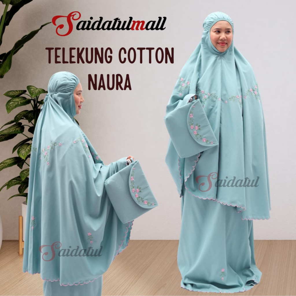 Telekung Premium Cotton Naura | Shopee Malaysia