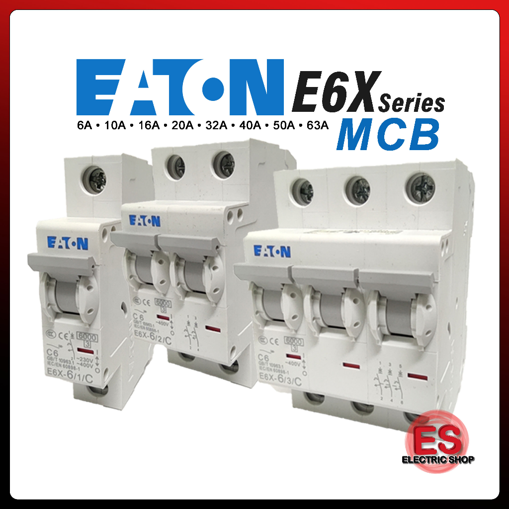 EATON E6X Series MCB 6kA [ 1pole/2pole/3pole ], Miniature Circuit ...