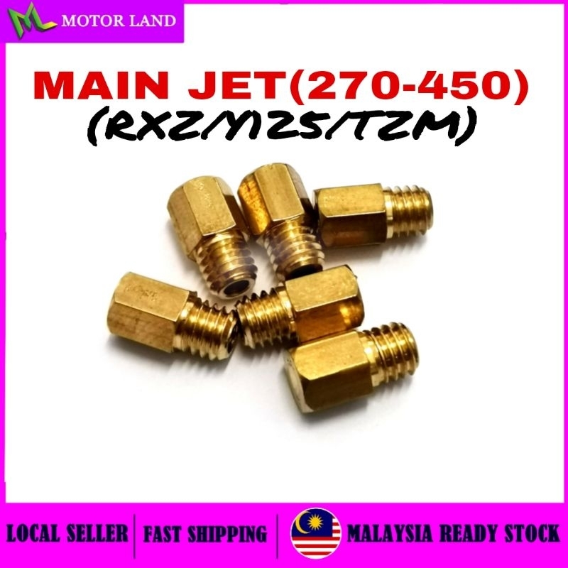 YAMAHA RXZ 125Z Y125Z Y125ZR 125ZR TZM TS125 TS150 MAIN JET MAINJET MJ ...