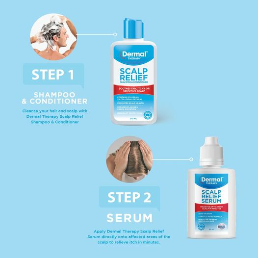 Dermal Therapy Scalp Relief 2-in1 Shampoo & Conditioner / Leave-on ...