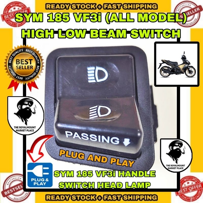 𝗦𝗬𝗠 𝟭𝟴𝟱 𝗩𝗙𝟯𝗶 𝗟𝗔𝗠𝗣𝗨 𝗧𝗜𝗡𝗚𝗚𝗜 𝗥𝗘𝗡𝗗𝗔𝗛 𝗦𝗪𝗜𝗧𝗖𝗛 PASSING LIGHT VF3I ECU EXHAUST ...