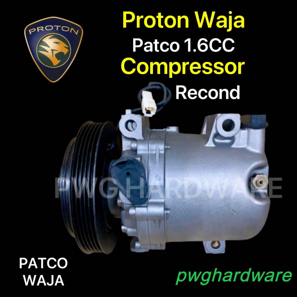 Recond Original Patco Waja 1.6cc AirCond Compressor /Proton Waja 1.6cc Patco Type Air Cond ...
