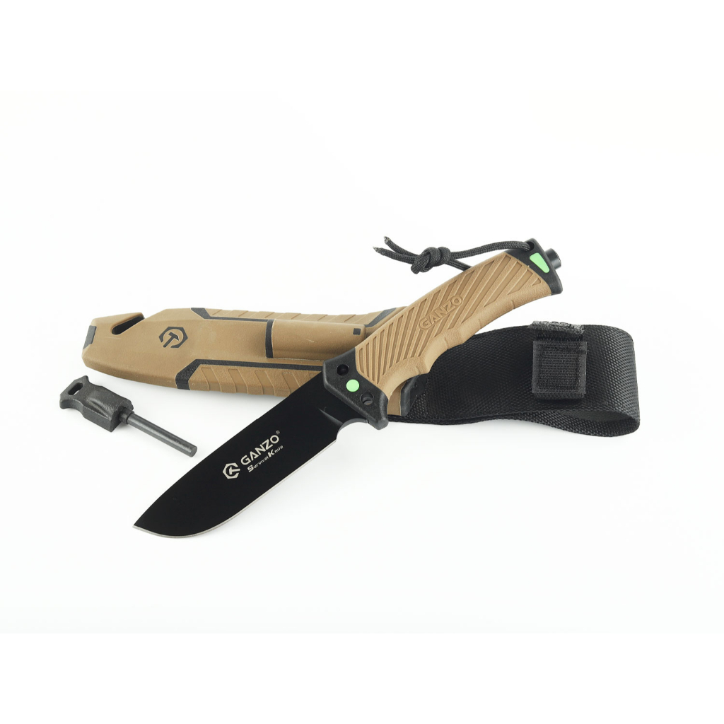CampBoost Ganzo G8012V2 Camping Knife Survival Outdoor Knife Bushcraft Knife Ganzo Knife Ganzo ...