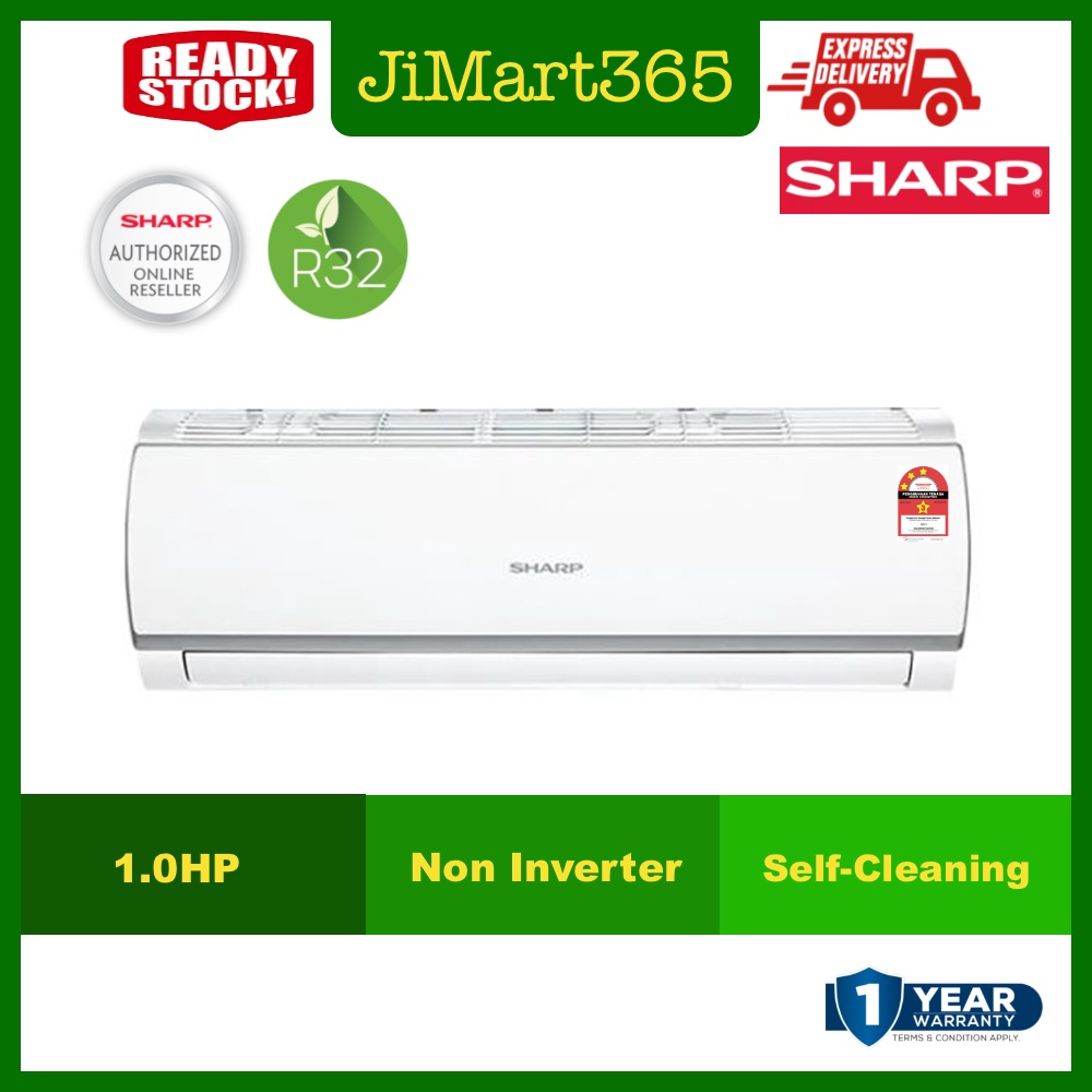 [Installation] Sharp 1.0HP R32 Gas Non-Inverter Air Conditioner AHA9WCD2 | AUA9WCD2 | Shopee ...