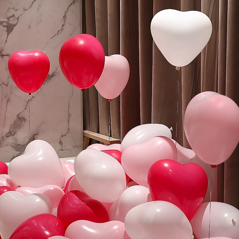 10 Inch Love Heart Balloon Love Latex Balloon Love Shape Balloon ...
