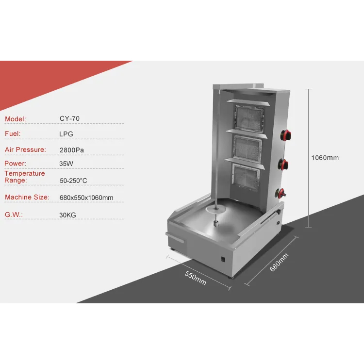 304 Stainless steel automatic doner meat kebab grill machine | Shopee ...