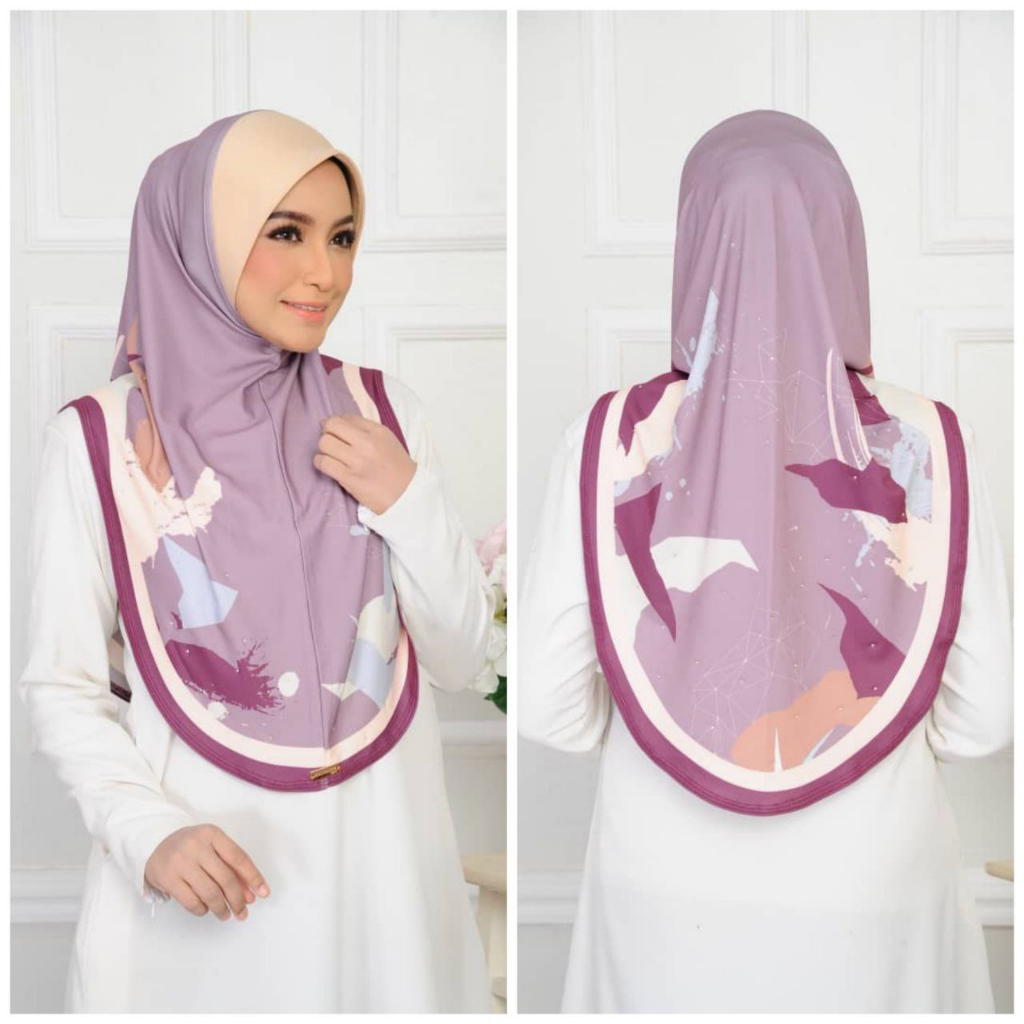 HERNES TUDUNG SARUNG INSTANT HIJAB EXCLUSIVE MOSCREPE CORAK DIAMONDS ...