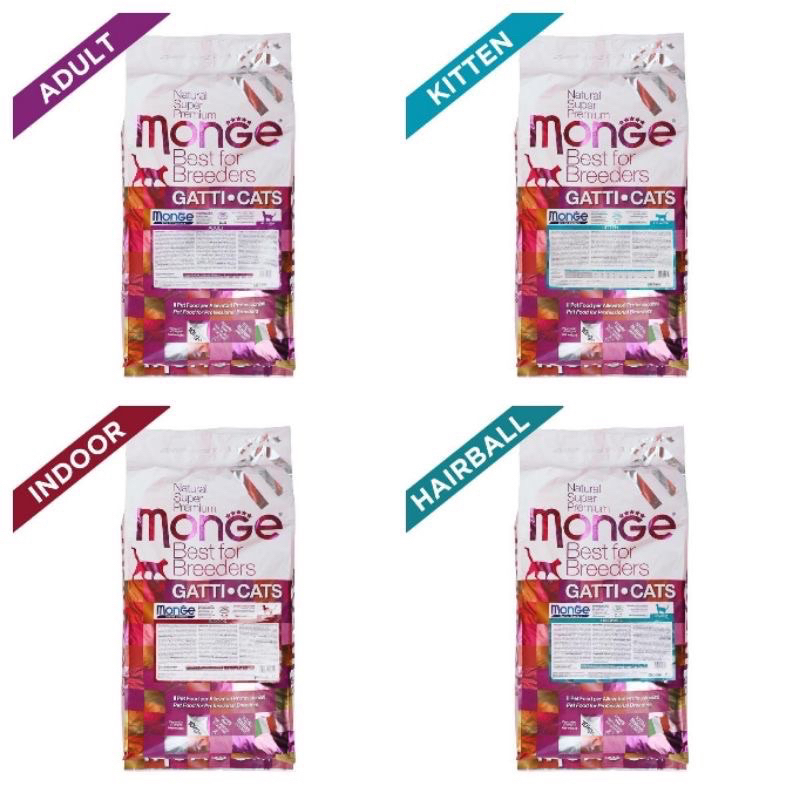 MONGE Cat Dry Food 10kg (ADULT / KITTEN / INDOOR) | Shopee Malaysia