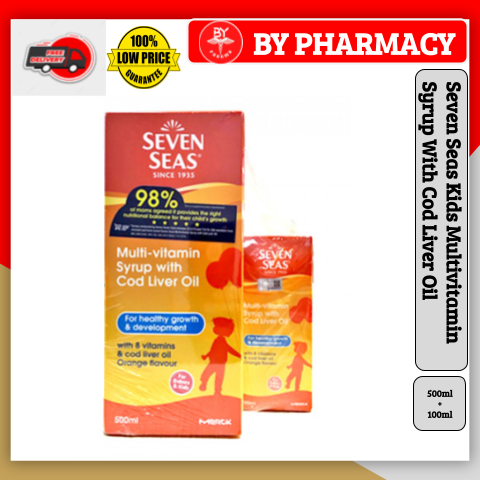 Seven Seas Kids Multivitamin Syrup With Cod Liver Oil 100ml/ 500ml ...