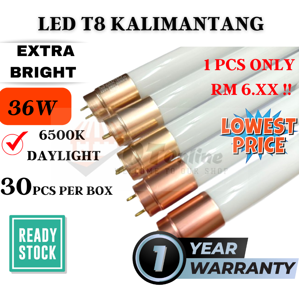 WHOLESALE !! LED T8 Extra Bright 36W 4FT Light Tube Lampu Kalimantang ...
