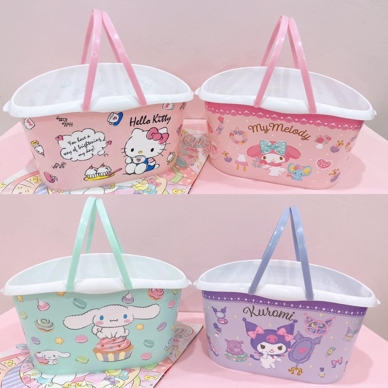 Kuromi Plastic Basket Cinnamoroll Storage Basket Bathing Basket Bakul ...