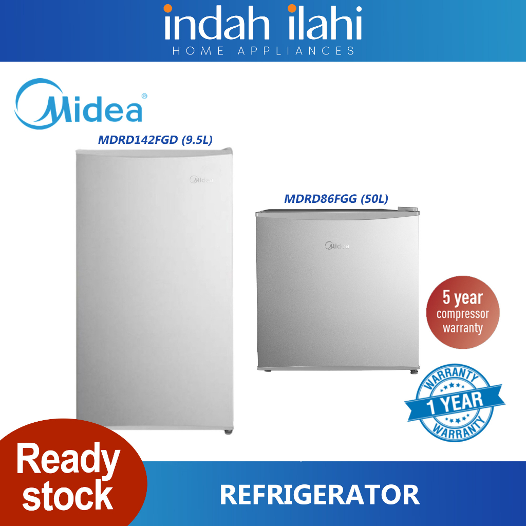 Midea Peti Sejuk Kecil 50L Mini Bar / 94L Single Door Fridge ...