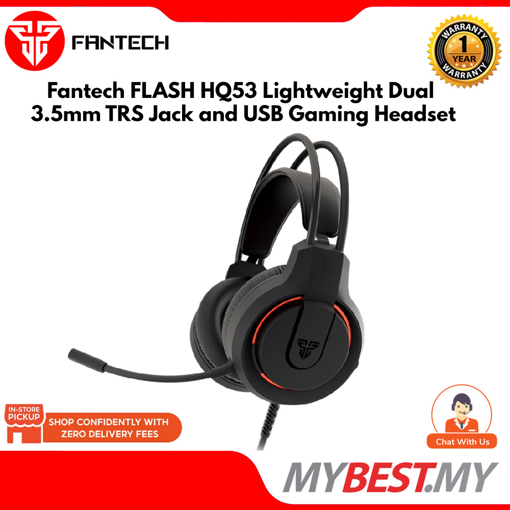 Fantech FLASH HQ53 Lightweight Dual 3.5mm TRS Jack and USB Gaming ...
