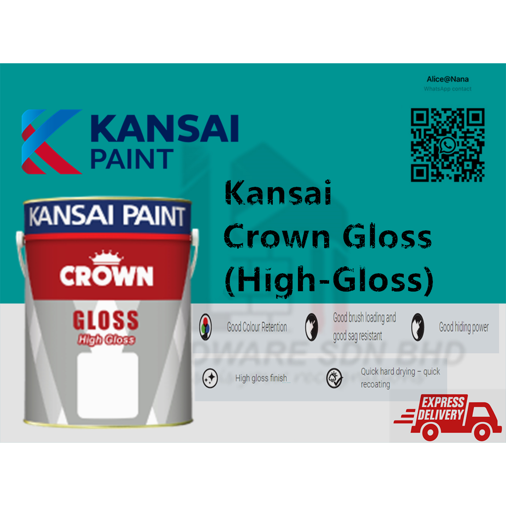 KANSAI 1L CROWN GLOSS (High-Gloss) *Wood & Metal* Paint | Shopee Malaysia