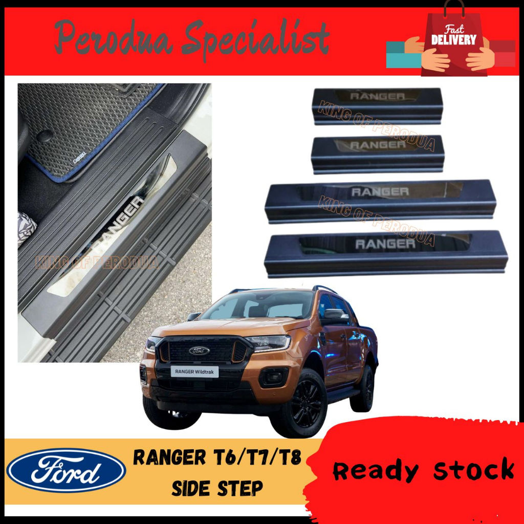 Ford Ranger T6/T7/T8 Door Side Step Protector/Door Protector | Shopee ...