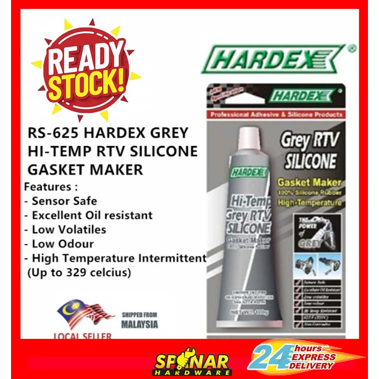 HARDEX RS625 Grey RTV Silicon Gum Gasket Maker High-Temperature Gam ...