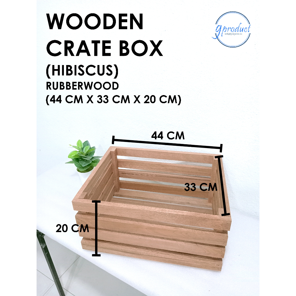 crates box/solid wood/wooden crate/kotak kayu meranti | Shopee Malaysia