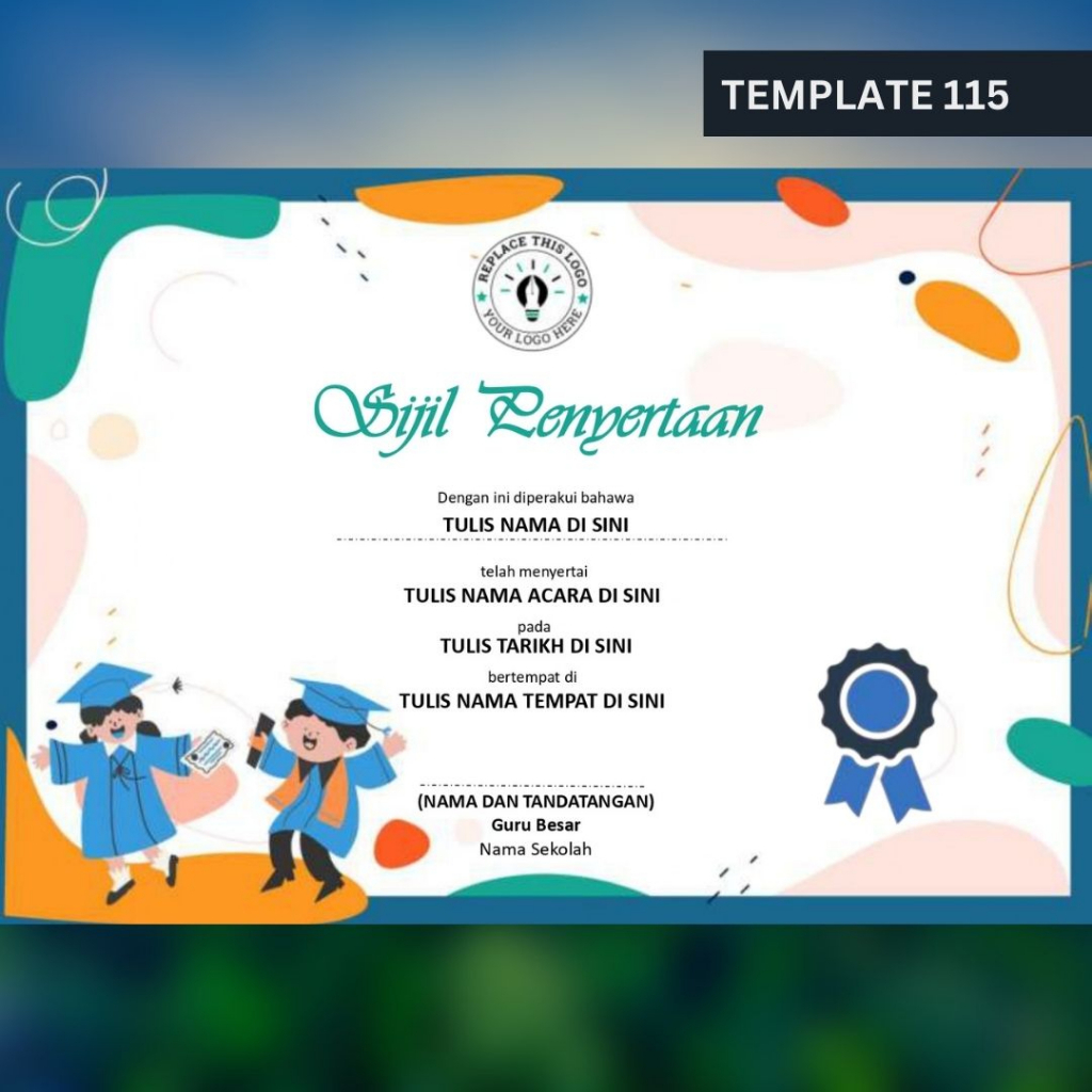 [Powerpoint] Template Sijil Certificate Template Editable Powerpoint ...