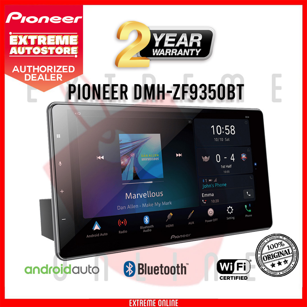 Pioneer DMH-ZF9350BT - 9inch HD Floating Touch Screen Player with Apple CarPlay / Android Auto ...