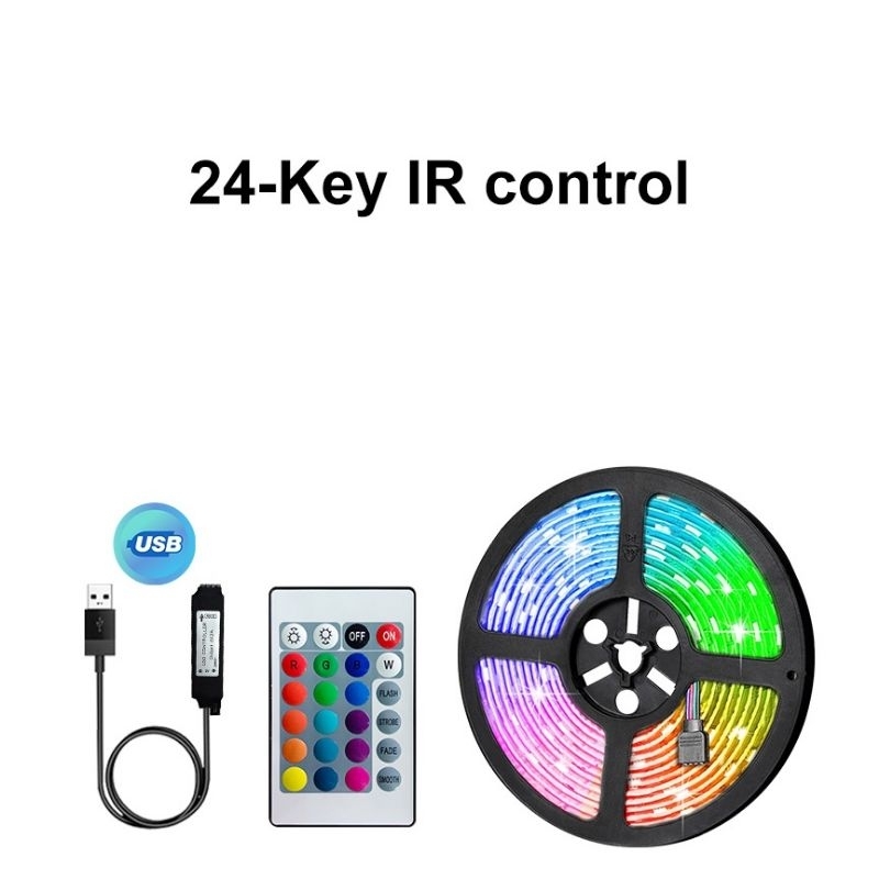 5M LED Strip 5050 IP20 RGB Strip LED Light Flexible Ribbon Stripe DC ...