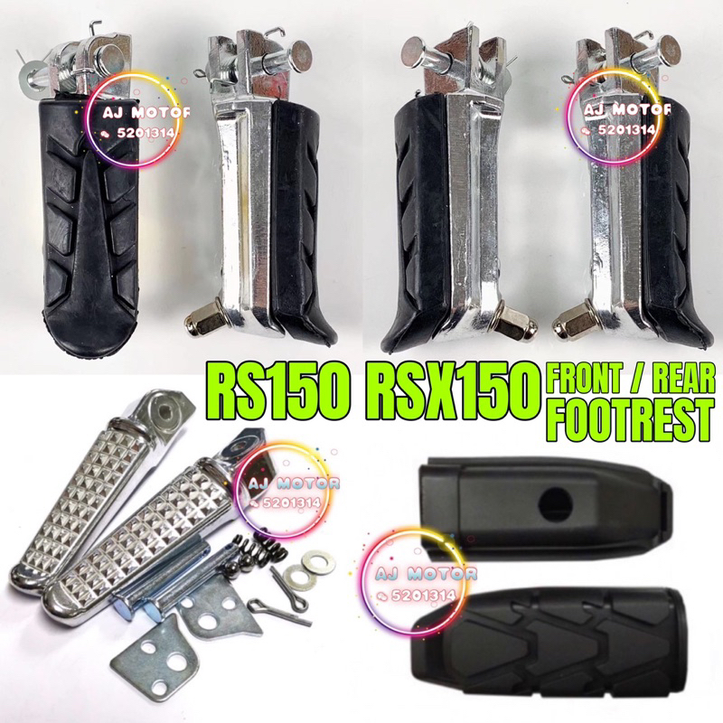 HONDA RS150 V1 V2 V3 RSX150 FRONT REAR FOOTREST SET RS 150 RS150R RSX ...