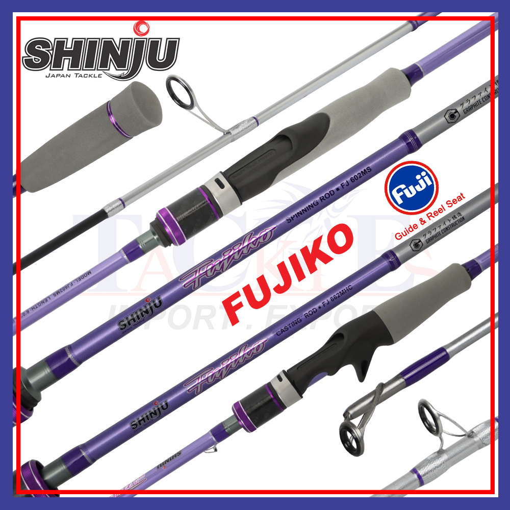 FUJI (5'6"-8'0"ft) Shinju Fujiko Fishing Rod Joran Pancing (Spinning ...