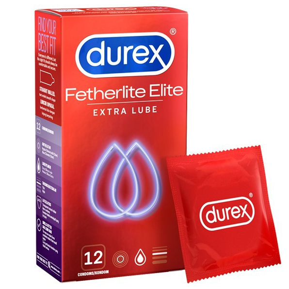 Durex Fetherlite Elite Extra Lube Condoms ( 12s ) | Shopee Malaysia
