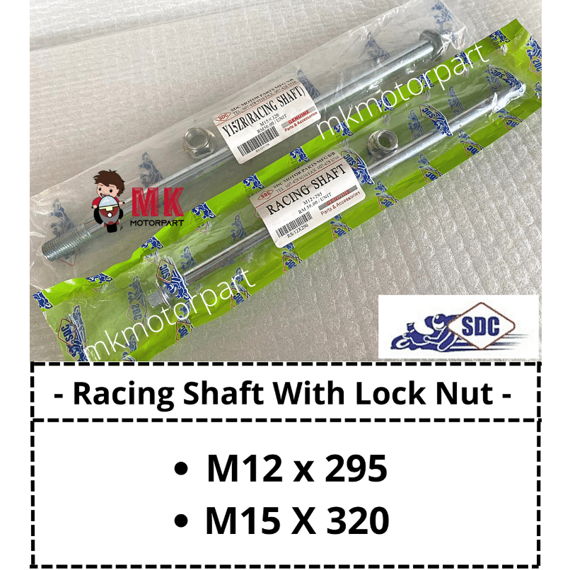 RACING SHAFT ( 12x295 ) ( 15x320 ) Rear Wheel Shaft / Sap Roda Belakang ...