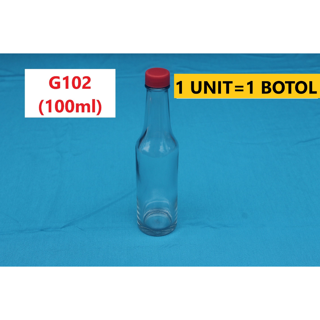 G102 GLASS BOTTLE (BOTOL KACA) (100ml) (1 UNIT = 1 BOTOL) | Shopee Malaysia