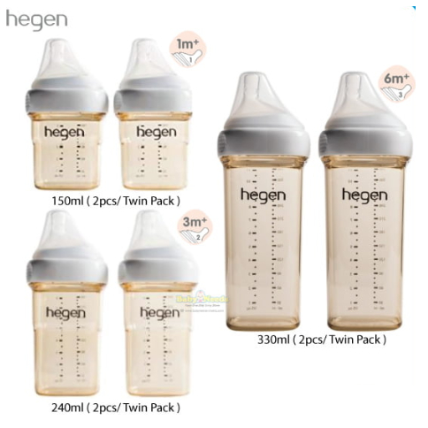 HEGEN PCTO™ 150ml/240ml/330ml Feeding Bottle PPSU (twinpack) | Shopee Malaysia