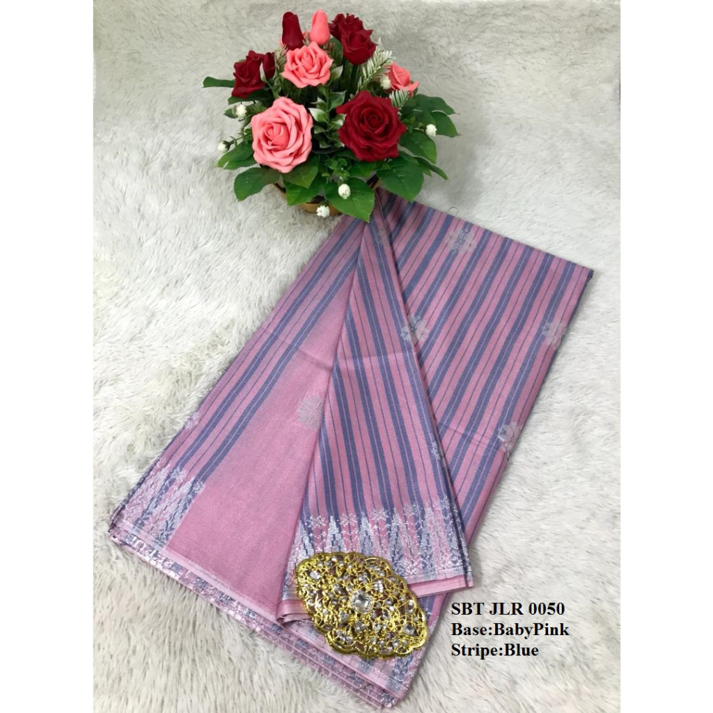 Songket Bunga Tabur Jalur Sepasang 4.25 meter(Pastel Color) | Shopee ...