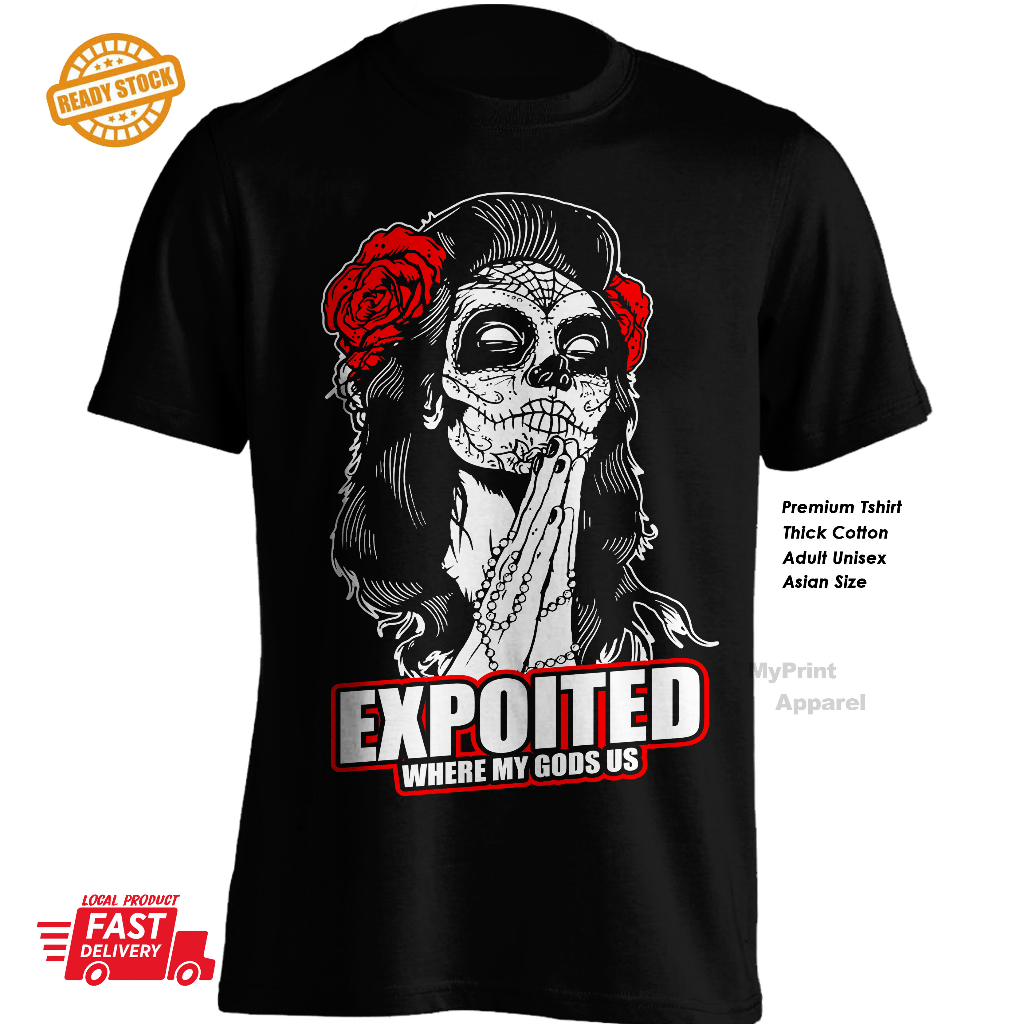 The Exploited Punk Rock Band Punks Not Dead Tshirt Cotton Shopee Malaysia