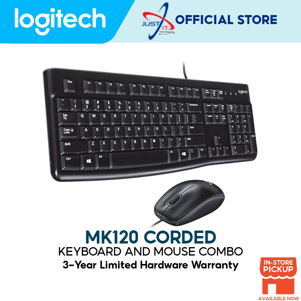 Logitech Mk120 Classic Desktop Keyboard Mouse Combo 920 002565