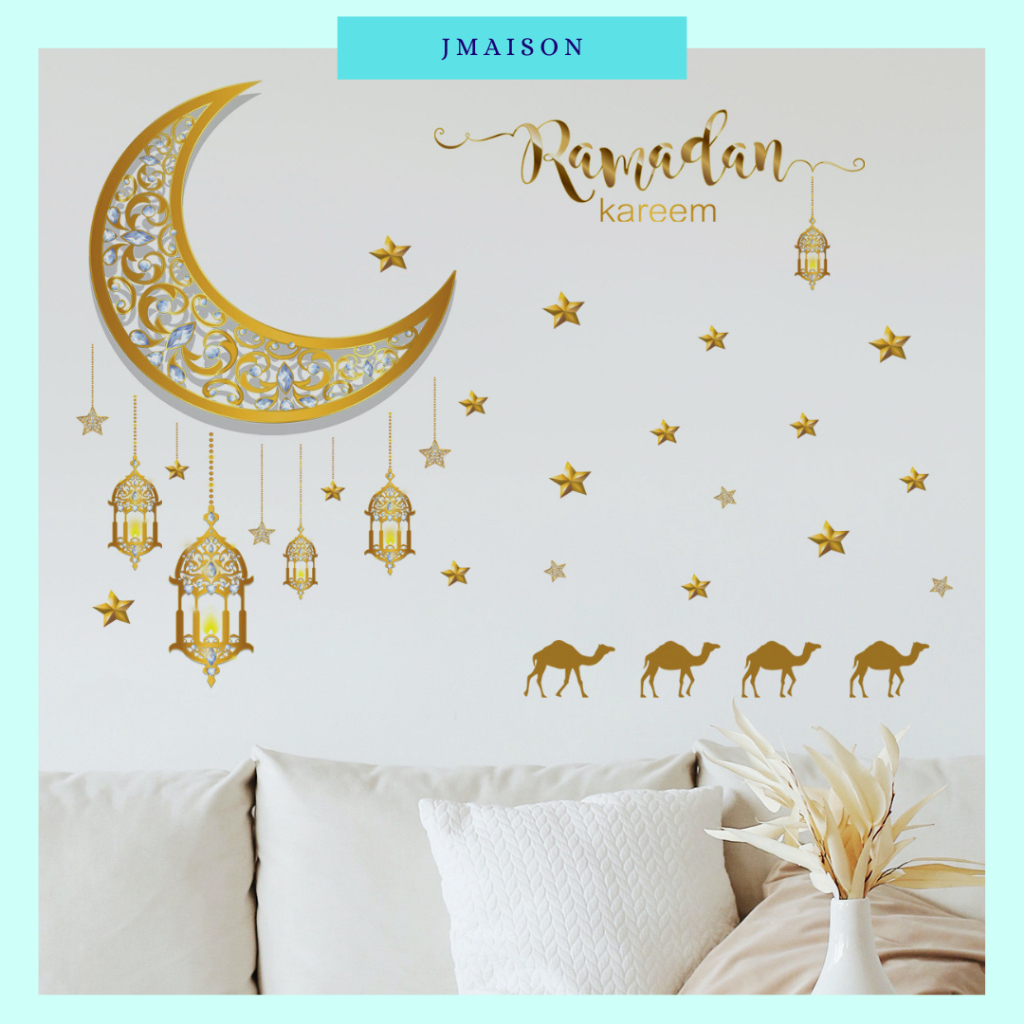 JMAISON Hari Raya Wall Sticker Decoration Window Sticker Aesthetic ...