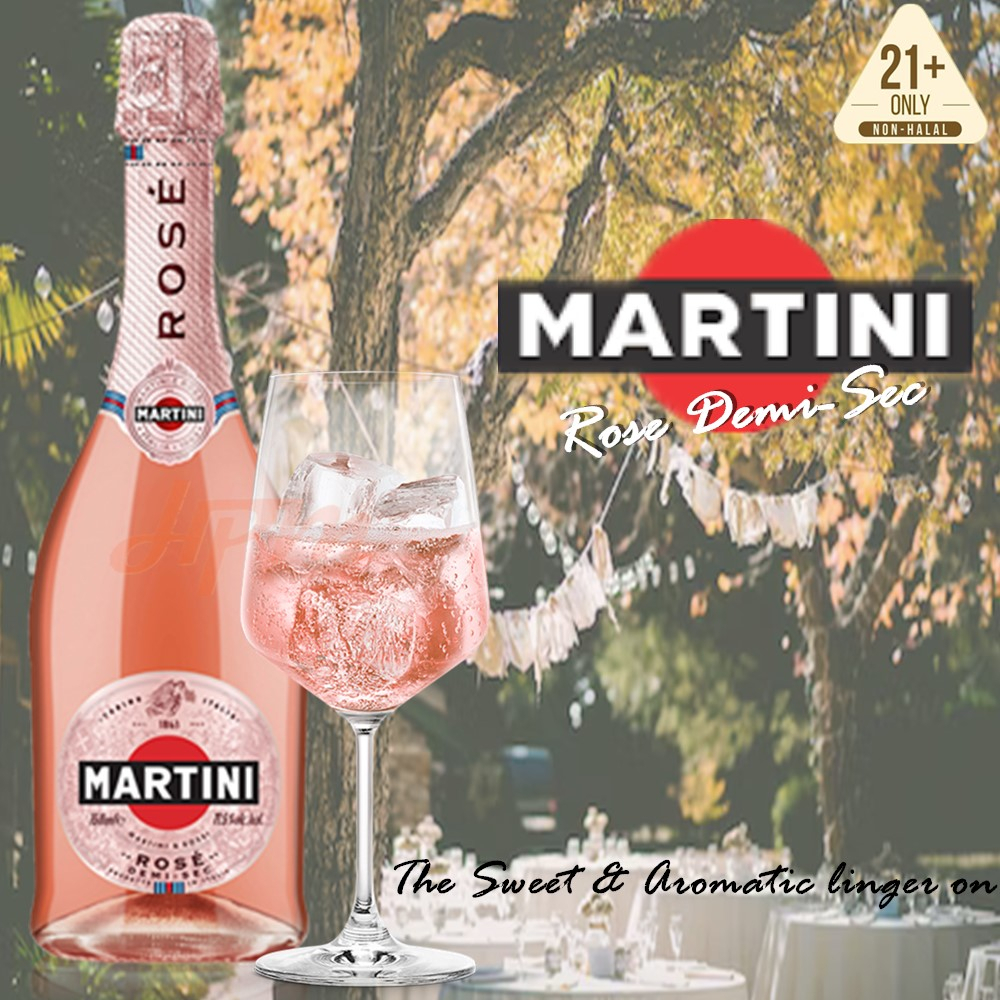 Martini Rose Demi-Sec Sparkling Wine 750ml | Shopee Malaysia
