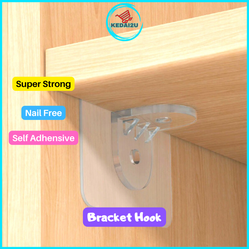 Self adhesive bracket hook clip hook / bracket cangkuk sokongan cangkuk ...