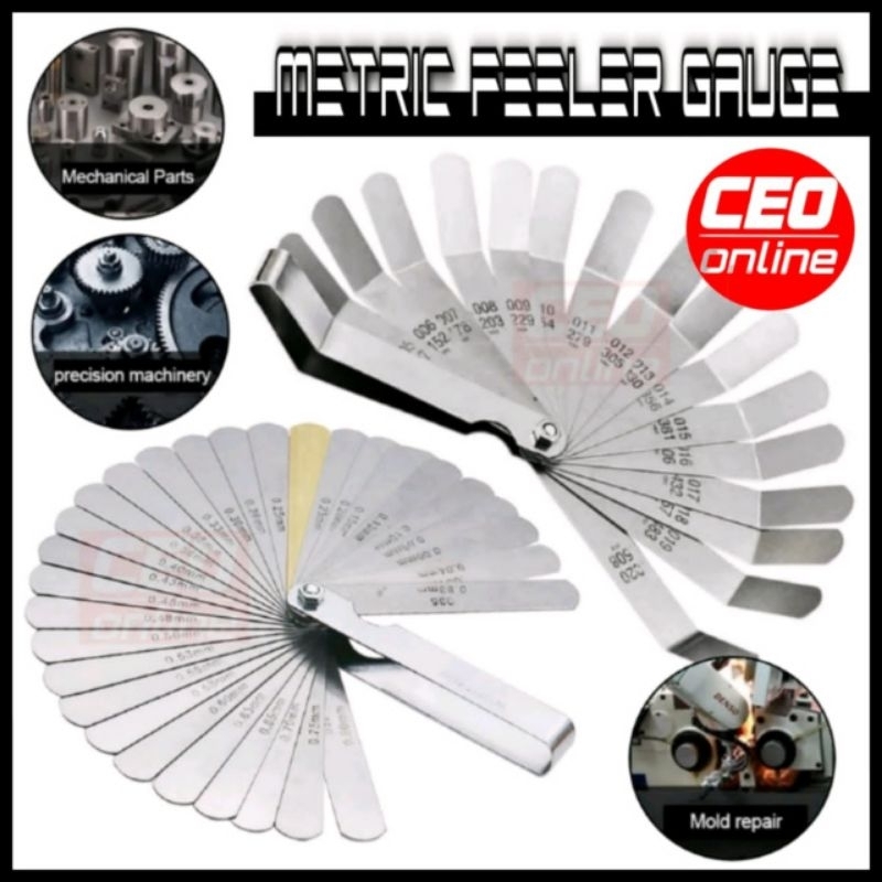CEO 🇲🇾 16 / 32 Blades Feeler Gauge Metric Gap Filler Gage Measurment ...