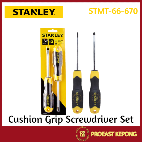 STANLEY [ STMT-66-670 ] Cushion Grip Screwdriver Set 2pc | Shopee Malaysia
