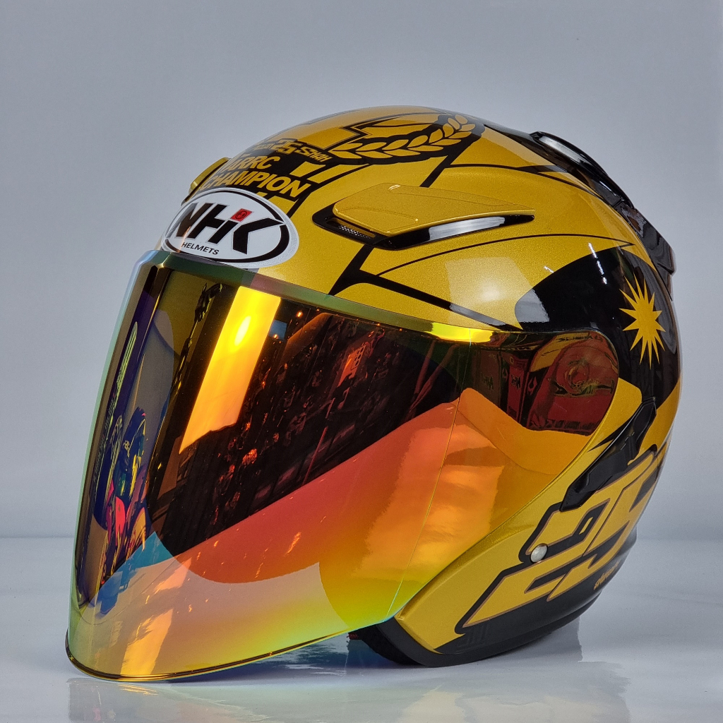 NHK Helmet R1 v2 Azlan Shah (Gold/Gold Glossy) | Shopee Malaysia